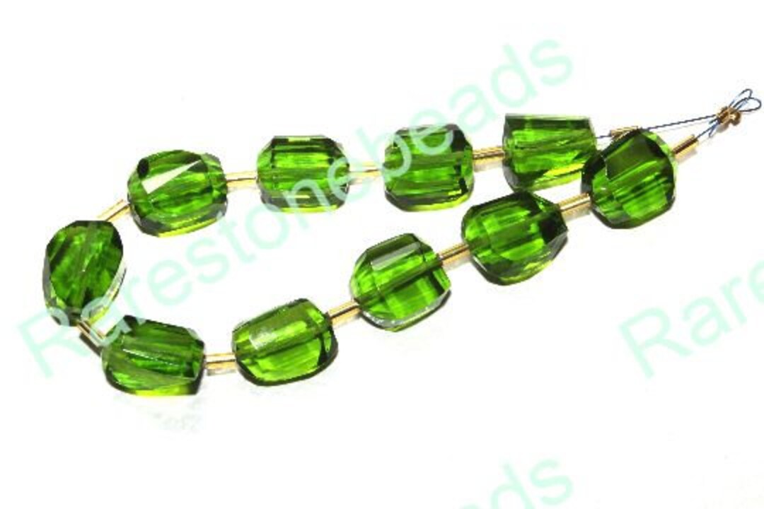 10 Pieces Peridot Quartz Gemstone, Side Drilled Gemstone, Silver ...