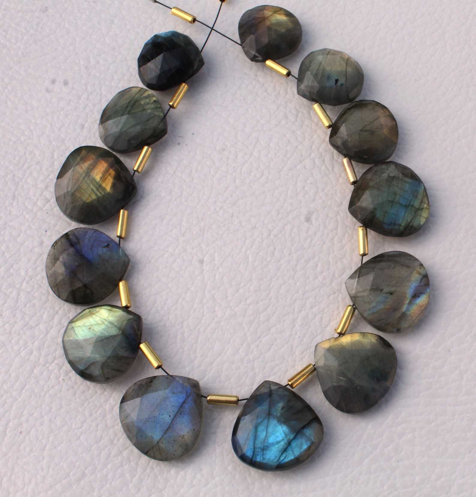 10 piece natural labradorite gemstone drilled gemstone multi | Etsy