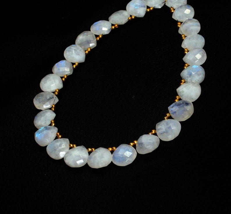 10 pieces Natural Rainbow moon stone drilled moon stone moon | Etsy