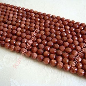 20 Pieces Sun Stone Gemstone, Round Shape Stone, Drilled Gemstone ...