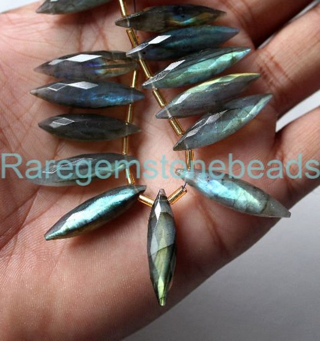 8 Pieces Natural Labradorite Gemstone, Fancy Gemstone, Top Drilled ...