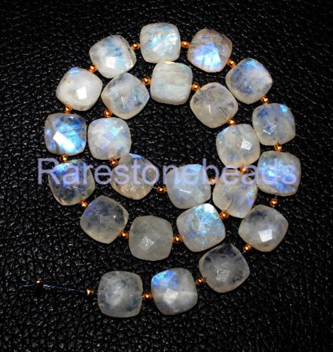 Rainbow Moon Stone, 10 Pieces, Beads Drilled Moon Stone, Moon Stone ...