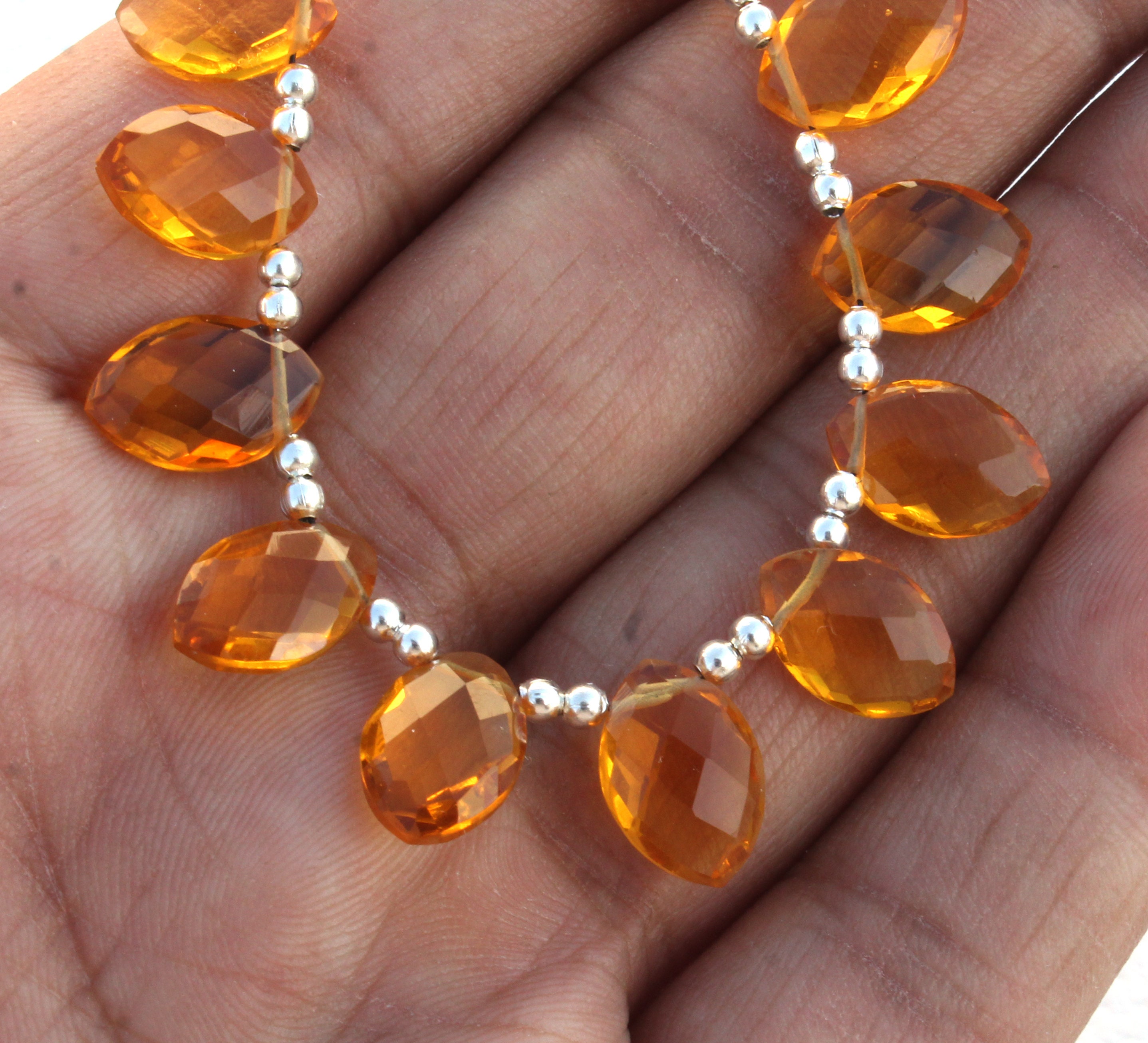 10 pieces Citrine quartz gemstone drilled marquise shape | Etsy