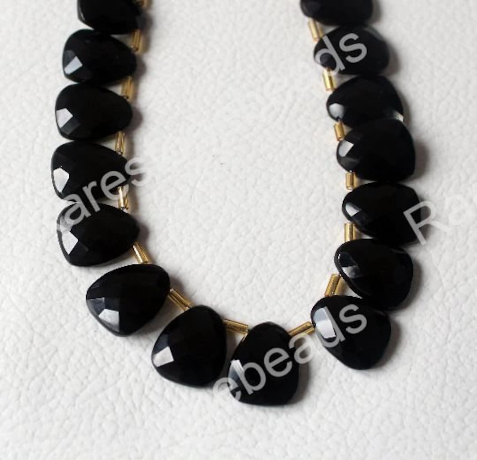 10 Pieces Natural Black Onyx Gemstone Top Drilled Gemstone - Etsy