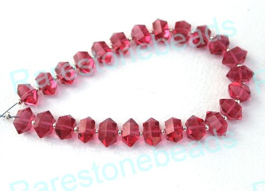 10 Pieces Ruby Lite Quartz Drilled Gemstone Herkimer Diamond | Etsy