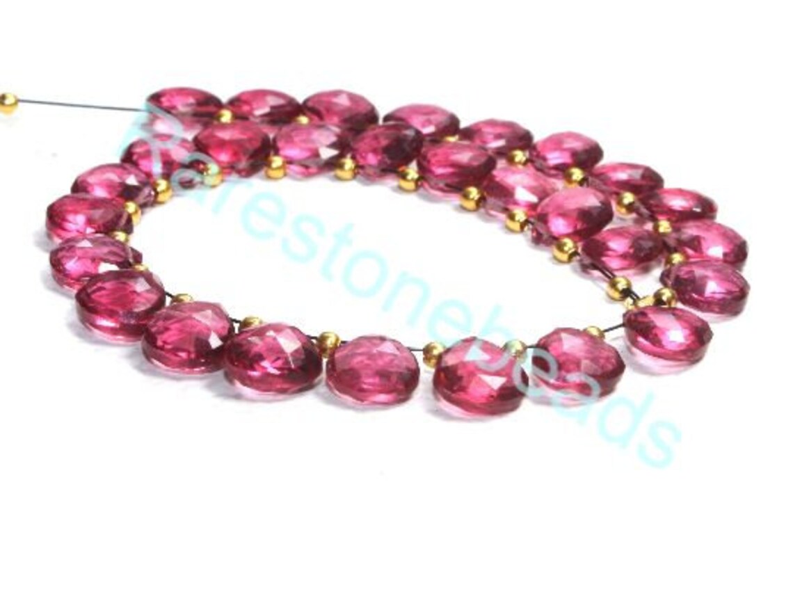 20 Pieces Ruby Lite Quartz Gemstone, Tiny Heart Shape Beads, Top ...