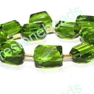 10 Pieces Peridot Quartz Gemstone, Side Drilled Gemstone, Silver ...