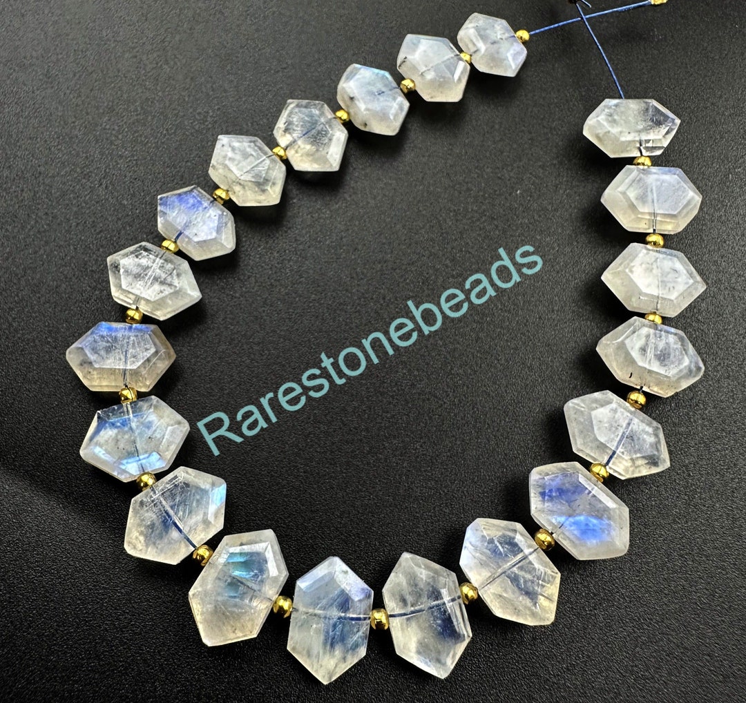 Rainbow Moon Stone, 10 Pieces, Natural Moon Stone, Drilled Moon Stone ...