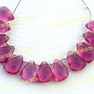 10 Pieces Ruby Lite Quartz, Drilled Gemstone, Top Drill Stone, Both ...