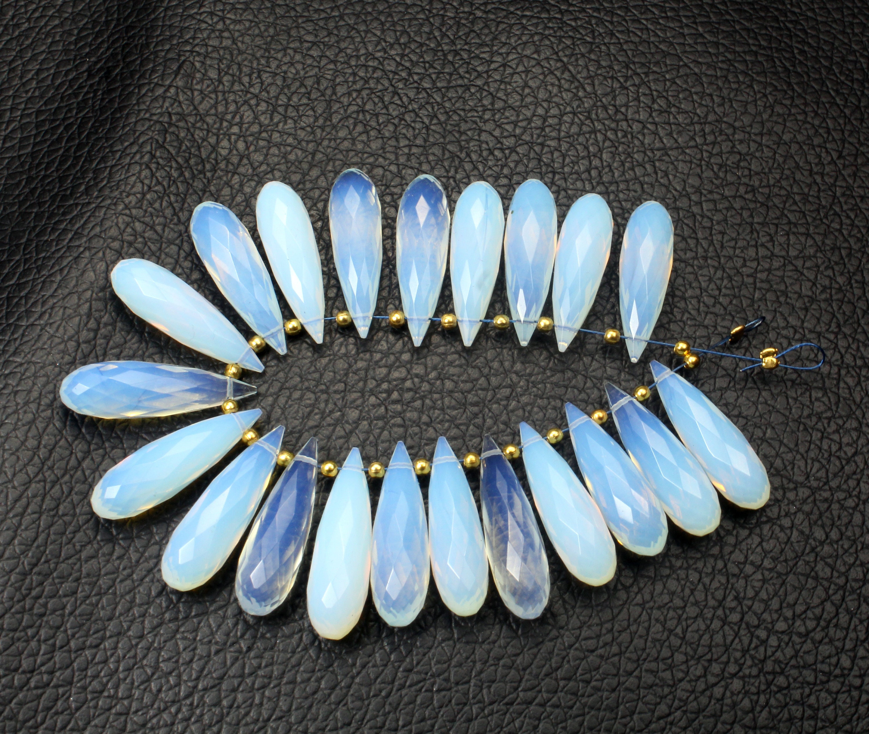 10 pieces Opalite quartz gemstone top drilled gemstone | Etsy