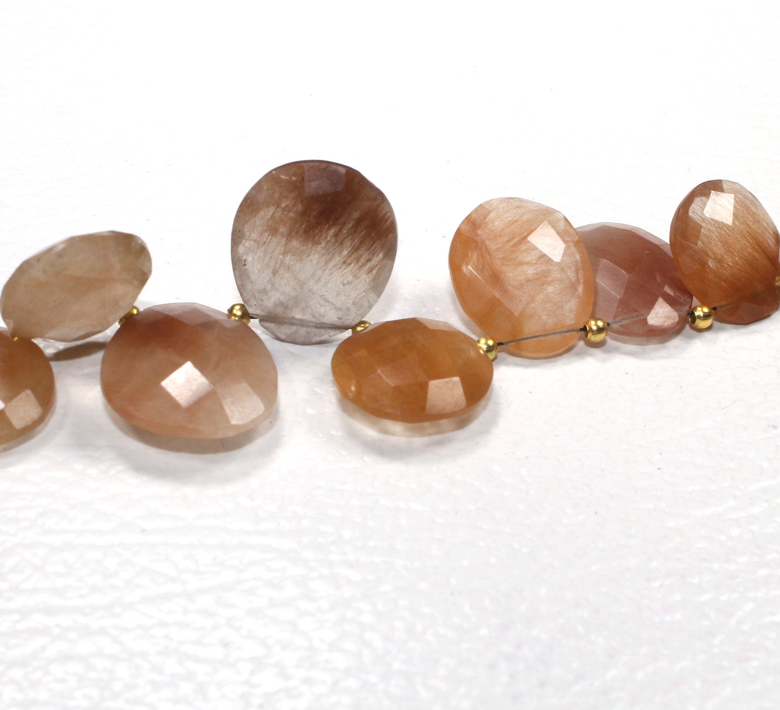 10 pieces Natural Golden Rutile gemstone drilled gems stone | Etsy