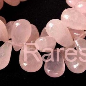 Natural Rose Quartz, 10 Pieces, Top Drilled Gemstone, Natural Gemstone ...