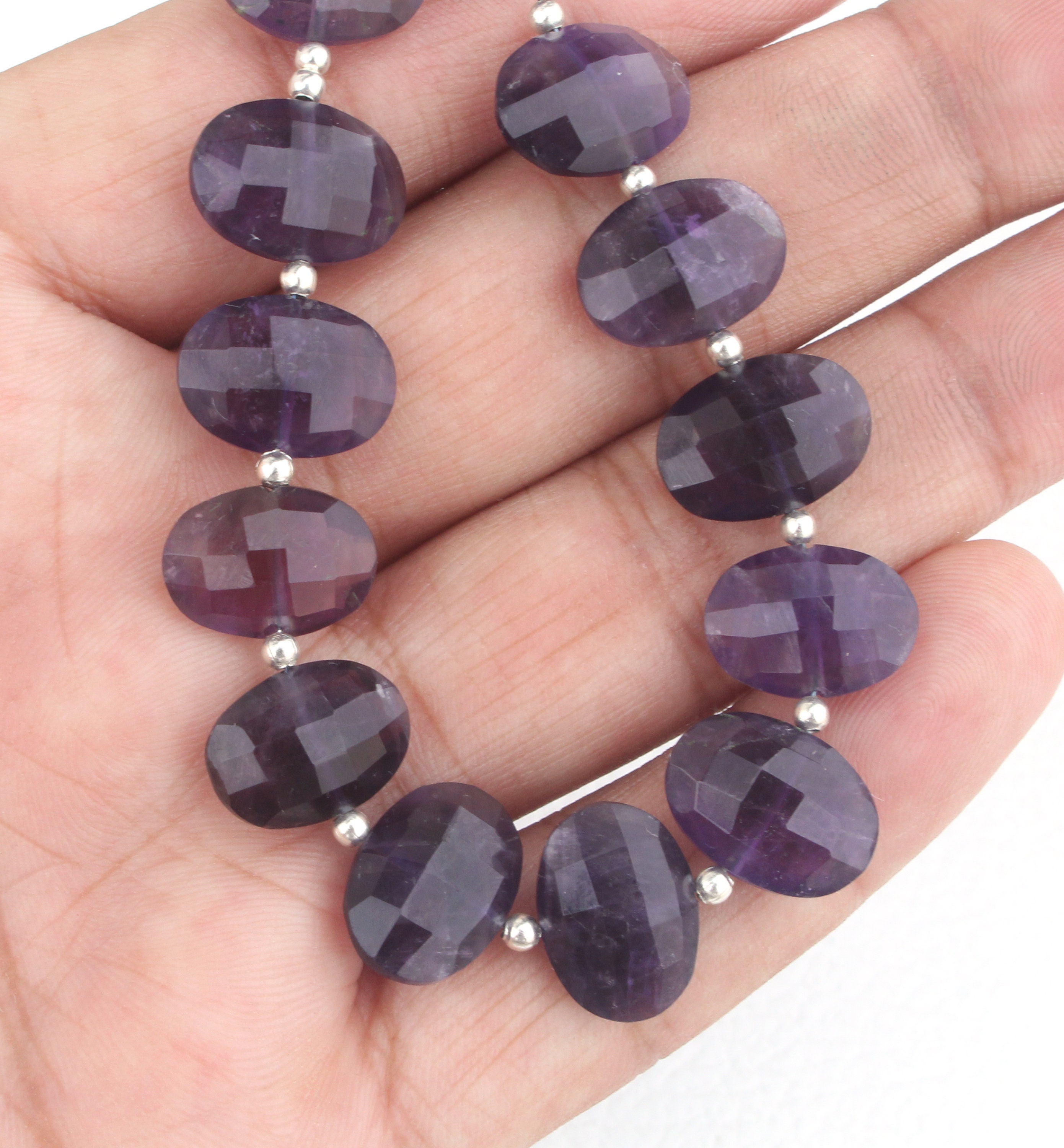 10 pieces natural amethyst gemstone drilled gemstonenatural | Etsy