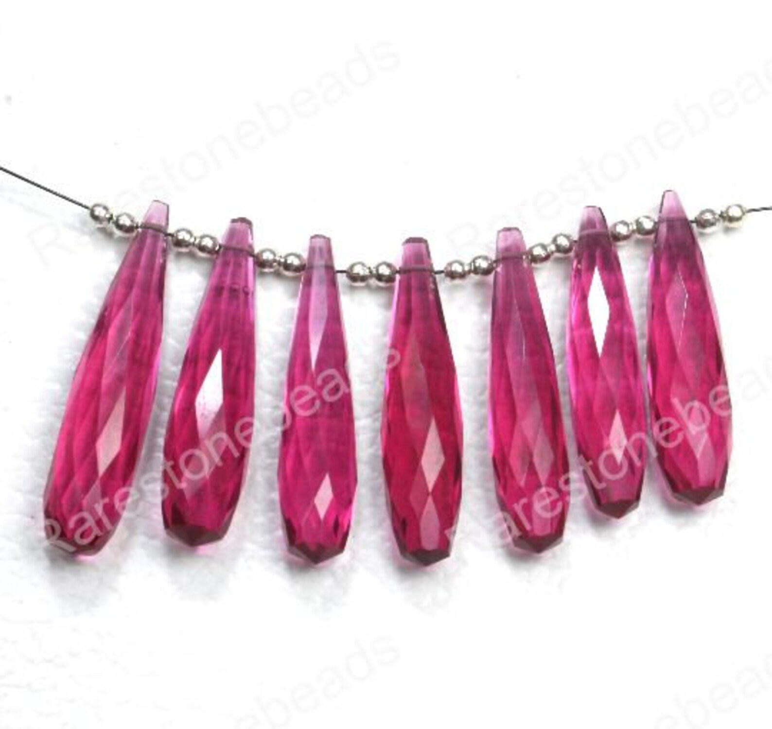 10 Pieces Ruby Lite Quartz Drilled Gemstone AAA Quality - Etsy