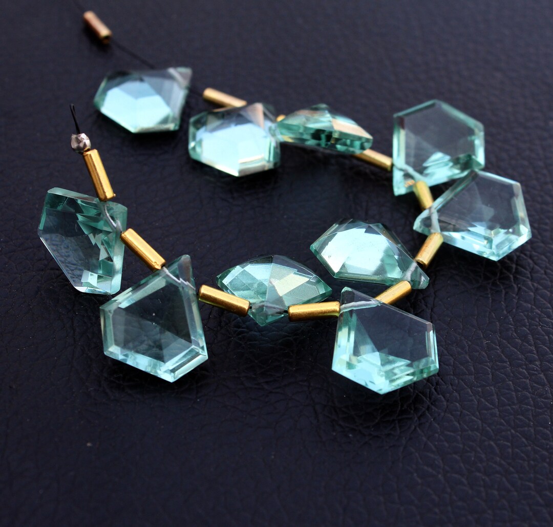 10 Pieces Aquamarine Quartz Hydro Gemstone, Drilled Fancy Gemstone, Top ...