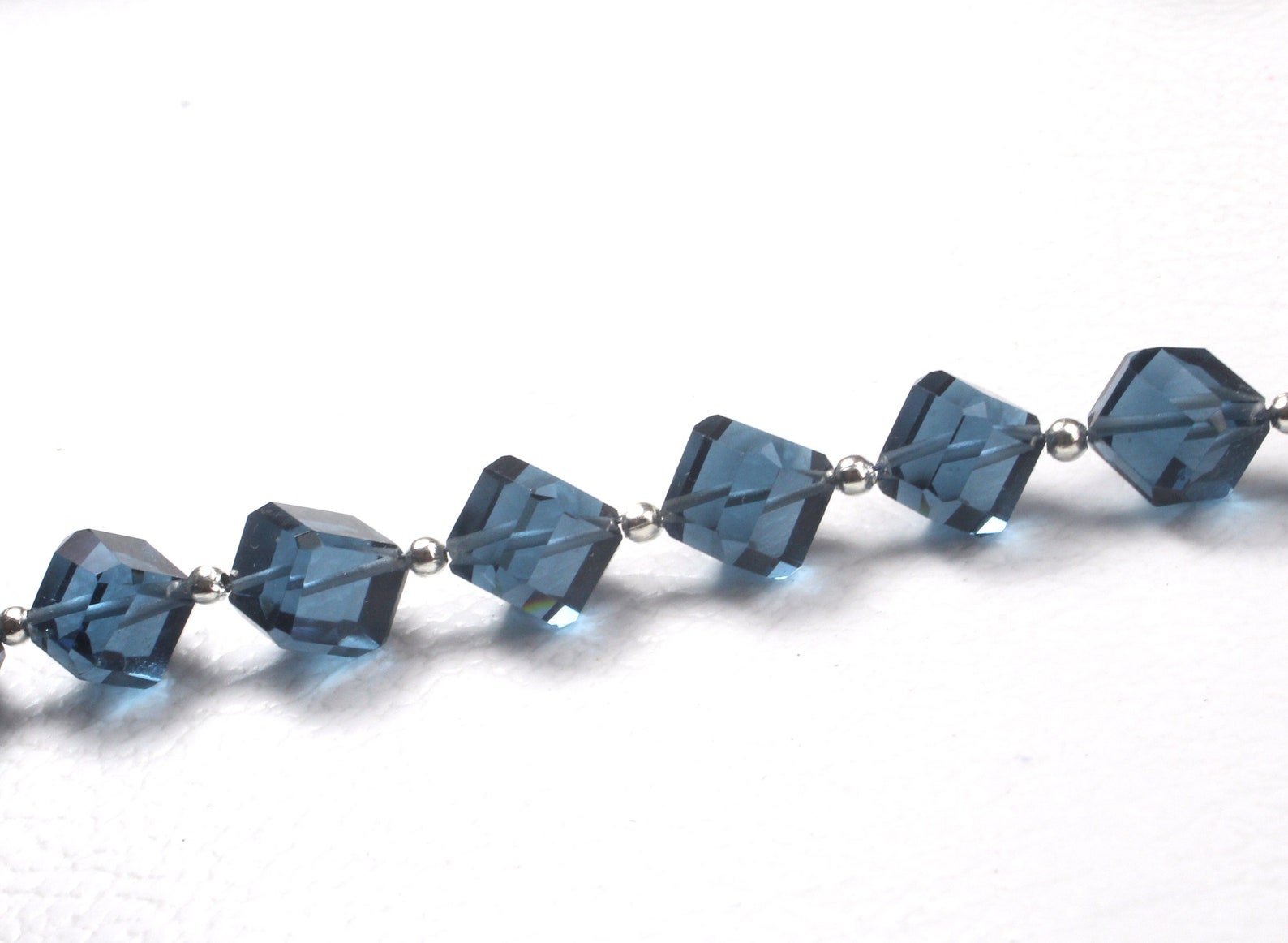 10 pieces london blue quartz gemstone drilled gemstone fancy | Etsy