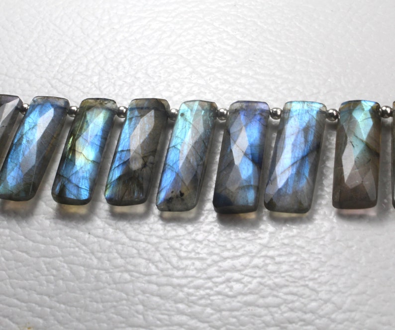 10 pieces natural multi labradorite gemstone drilled | Etsy