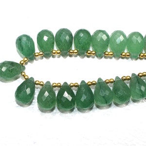 10 Pieces Natural Green Strawberry Quartz Gemstone, Gemstone Teardrop ...