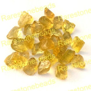 10 Pieces Natural Lemon Quartz Gemstone Rough, Natural Gemstone, Raw ...