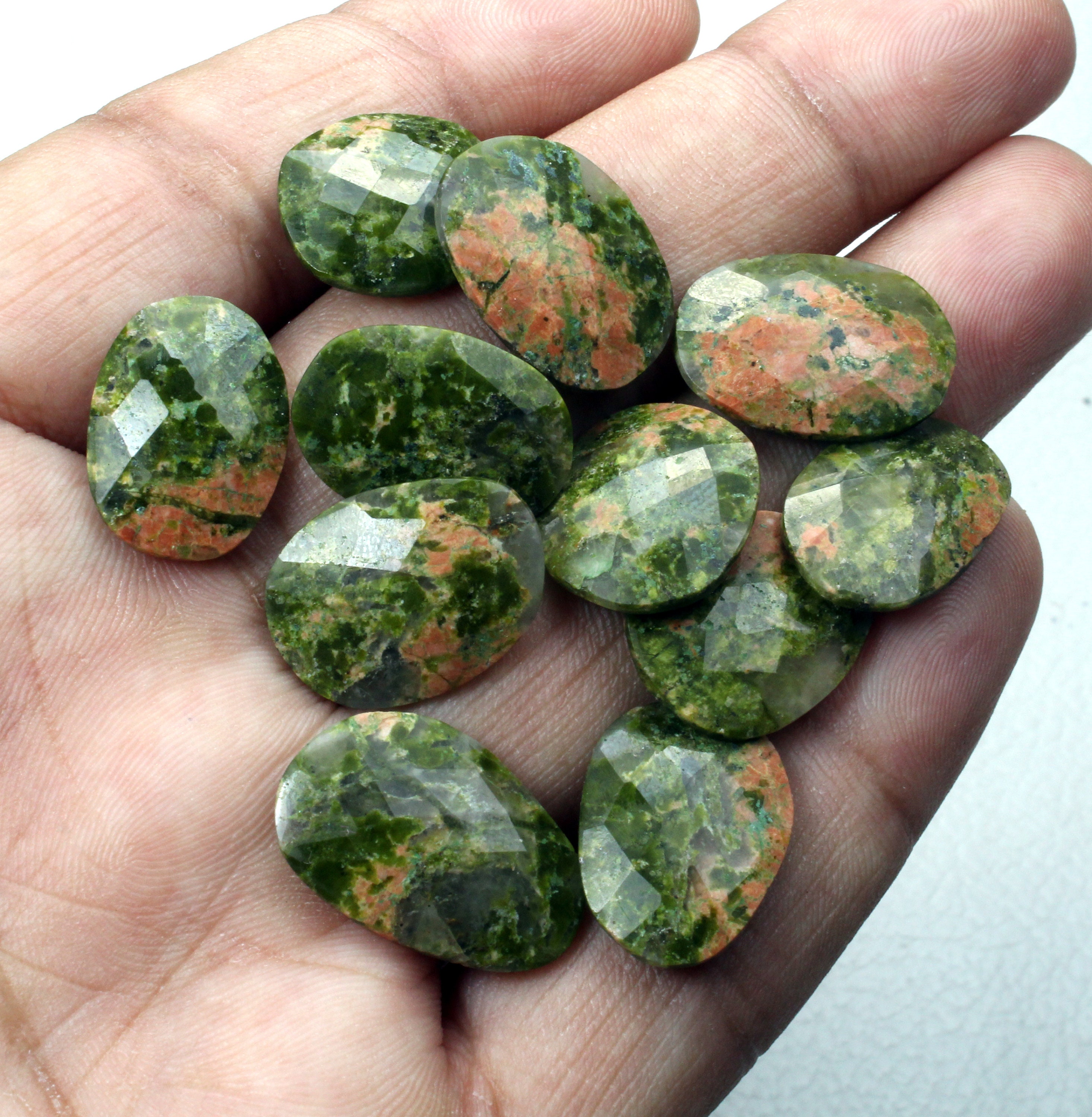 10 pieces Natural unakite gemstone uneven shape talpy | Etsy