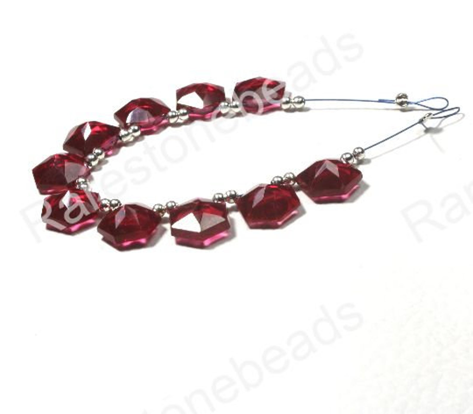 10 Pieces Ruby Lite Quartz Beads Drilled Gemstone Ruby | Etsy