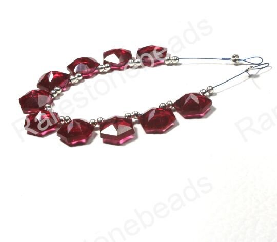 10 Pieces Ruby Lite Quartz Beads Drilled Gemstone Ruby | Etsy