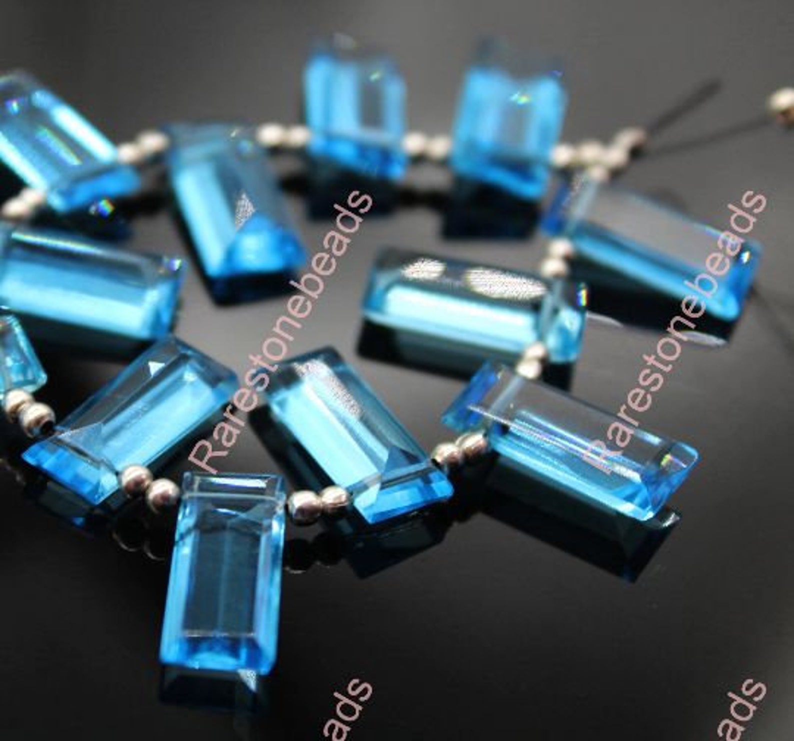 10 Pieces Sky Blue Topaz Gemstone, Top Drilled Gemstone, Fine Quality ...