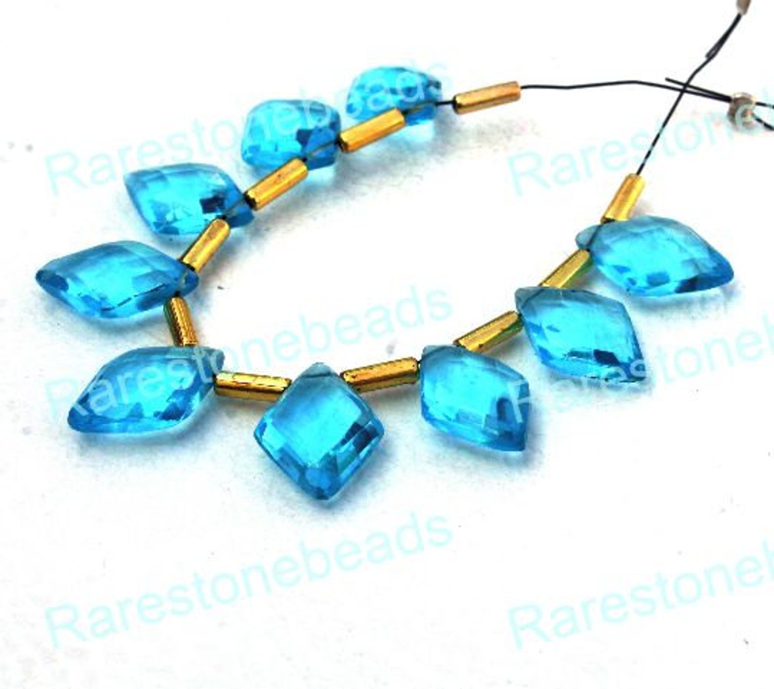 10 Pieces Sky Blue Quartz Gemstone Drilled Fancy Shape - Etsy