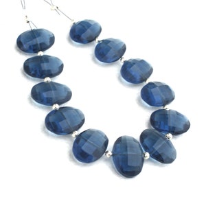 10 pieces london blue quartz gemstone drilled gemstone blue | Etsy