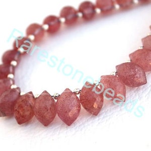 10 Pieces Natural Pink Strawberry Quartz Stone, Natural Gemstone, Fancy ...