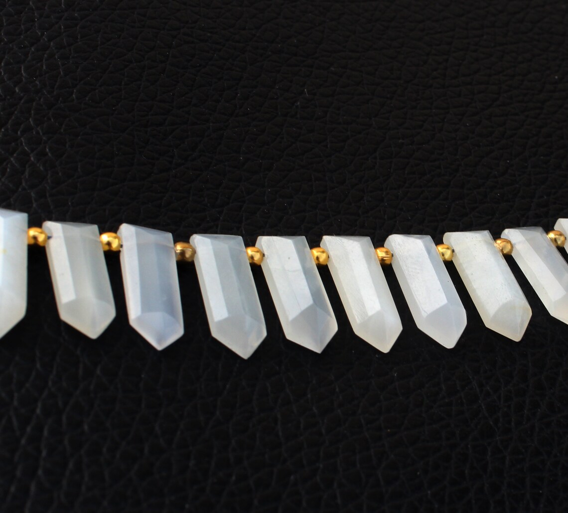 10 Pieces Natural White moon stone Fancy shape gemstone | Etsy