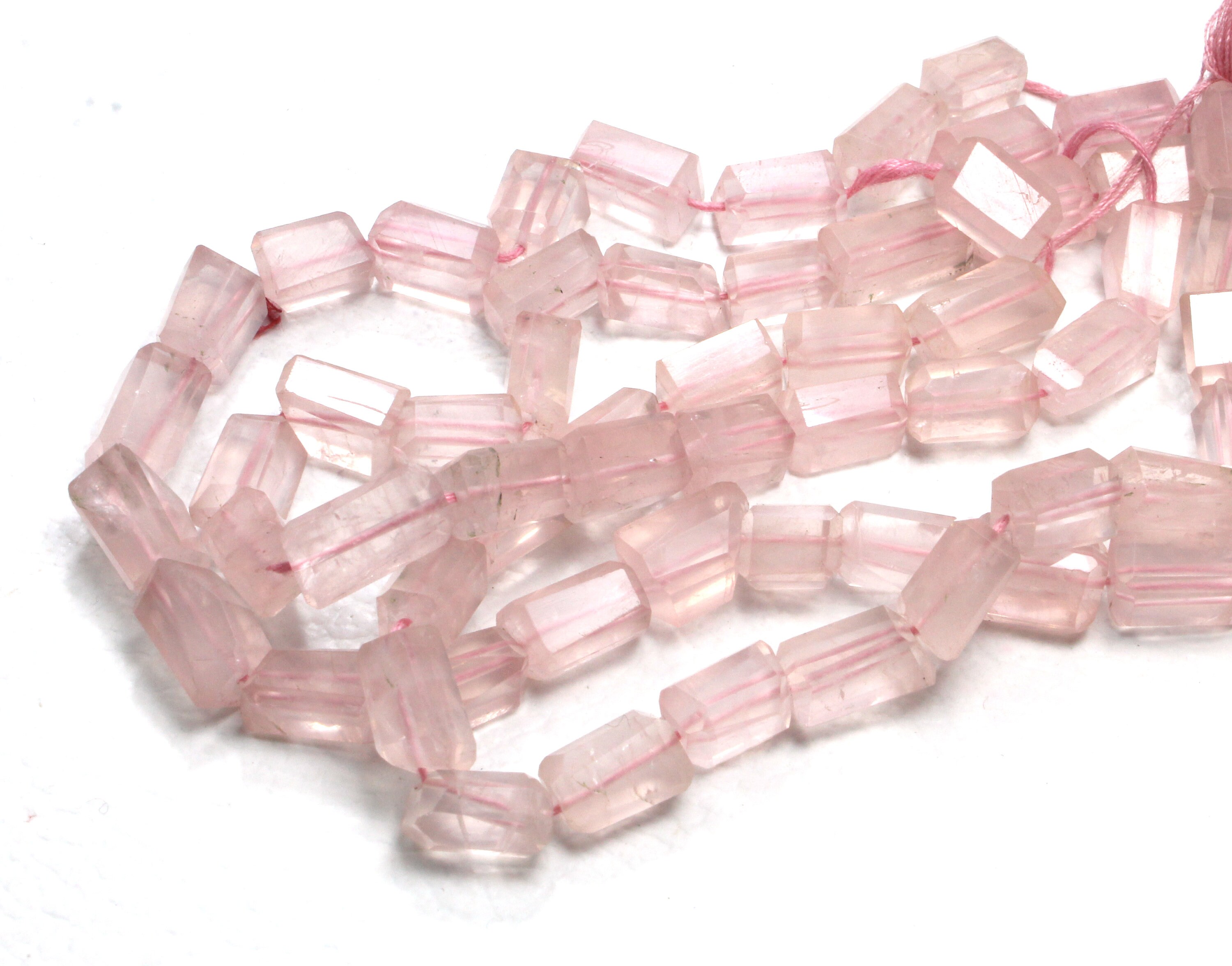 20 pieces Natural Rose quartz gemstone drilled gemstone | Etsy