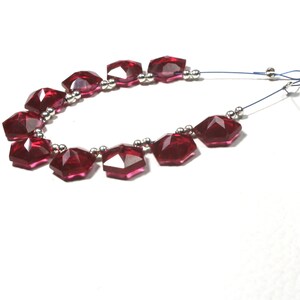 10 pieces ruby lite quartz beads drilled gemstone ruby | Etsy