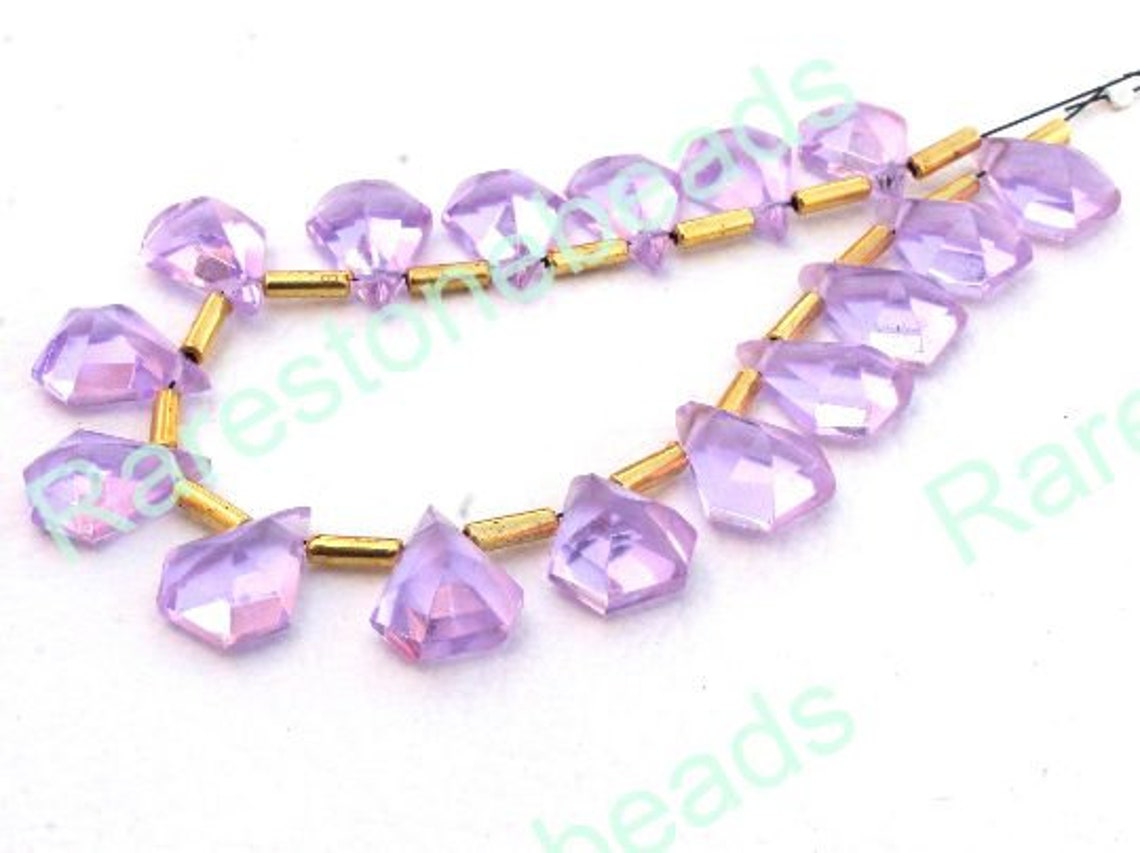 10 Pieces Lavender Quartz Gemstone Drilled Gemstone Loose | Etsy