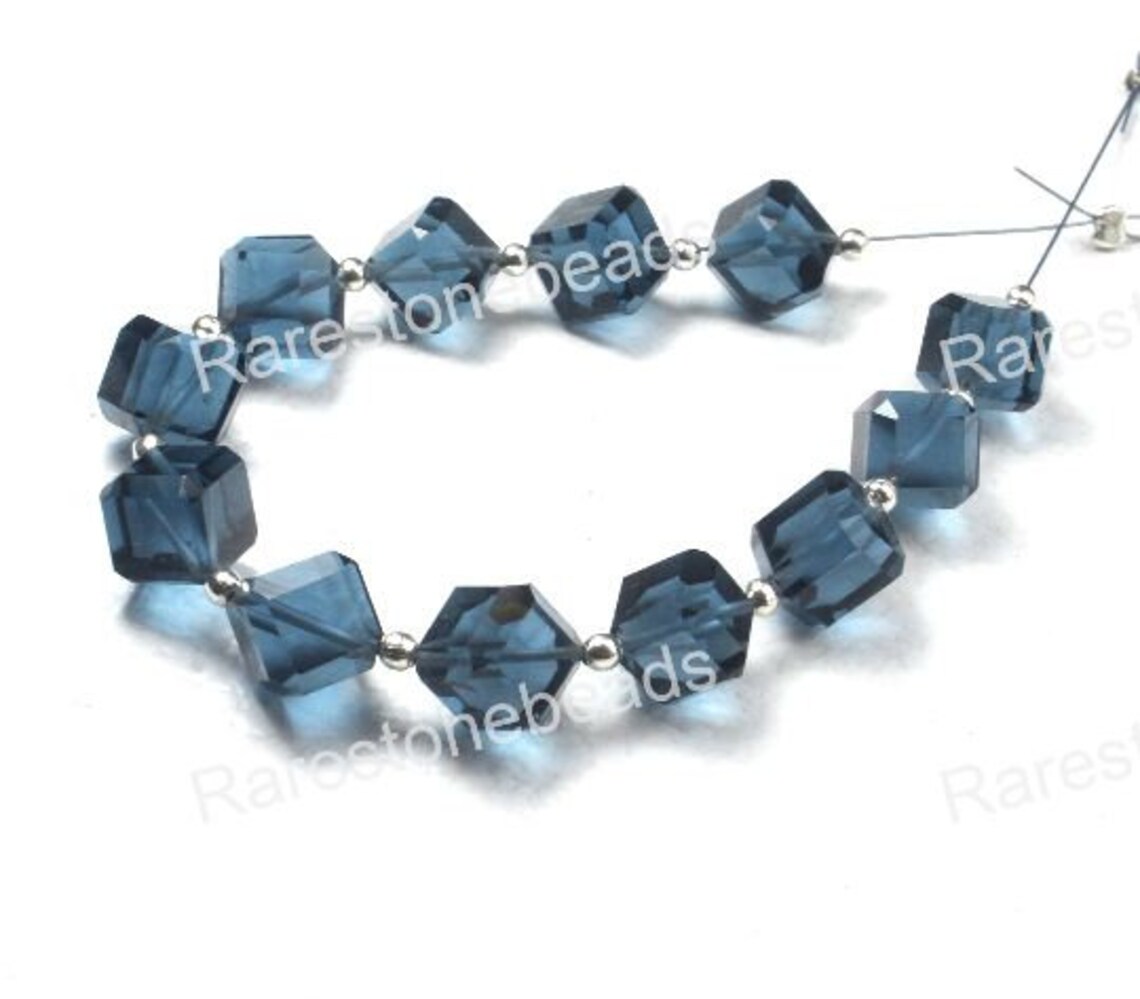 10 Pieces London Blue Quartz Gemstone Drilled Gemstone Fancy - Etsy