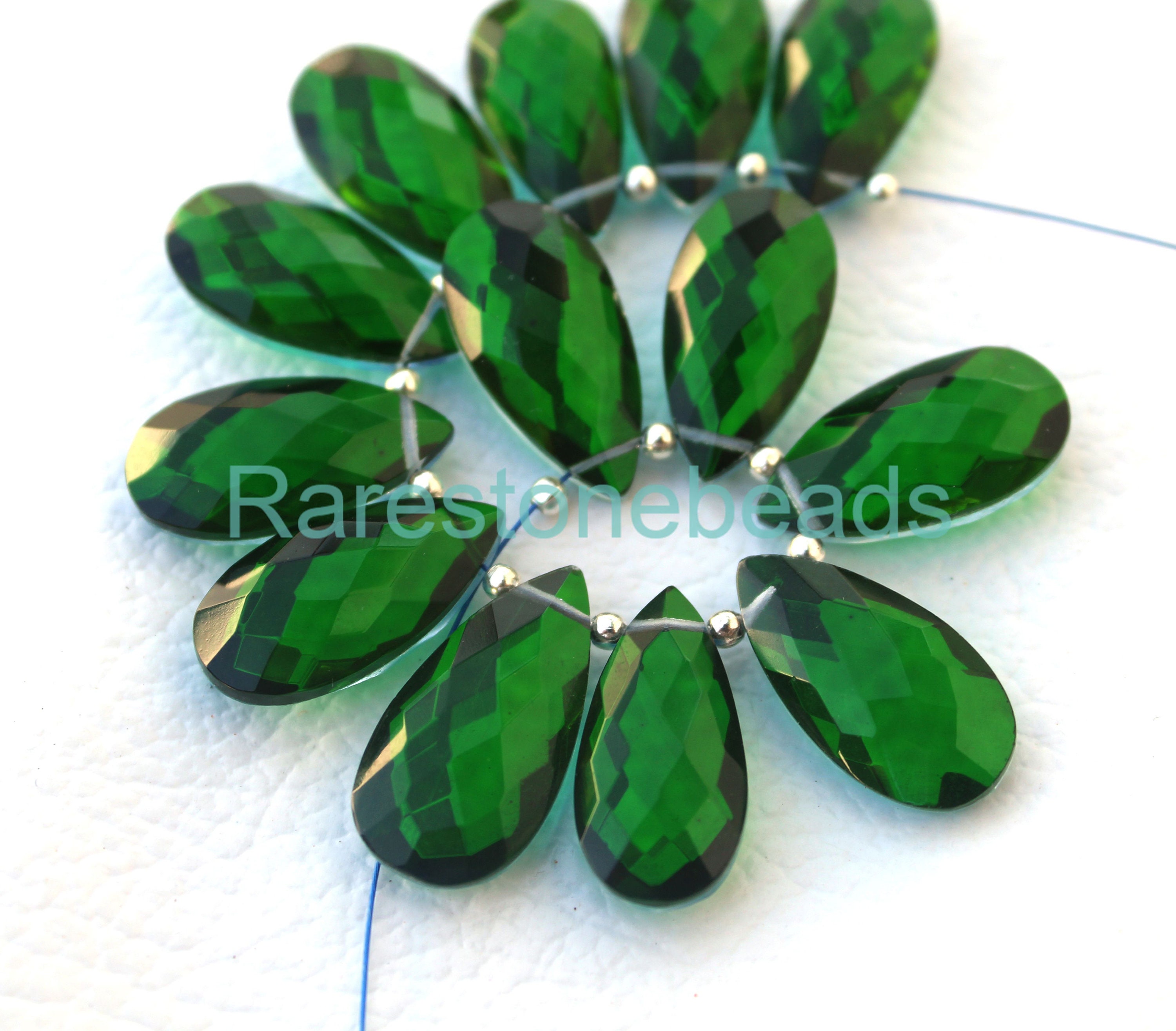 10 Pieces Mystic Quartz Gemstone, Drilled Gemstone, Hand Made , Beads ...