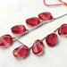 10 Pieces Ruby Lite Quartz Oval Shape, Top Drilled Moon, Twisted ...