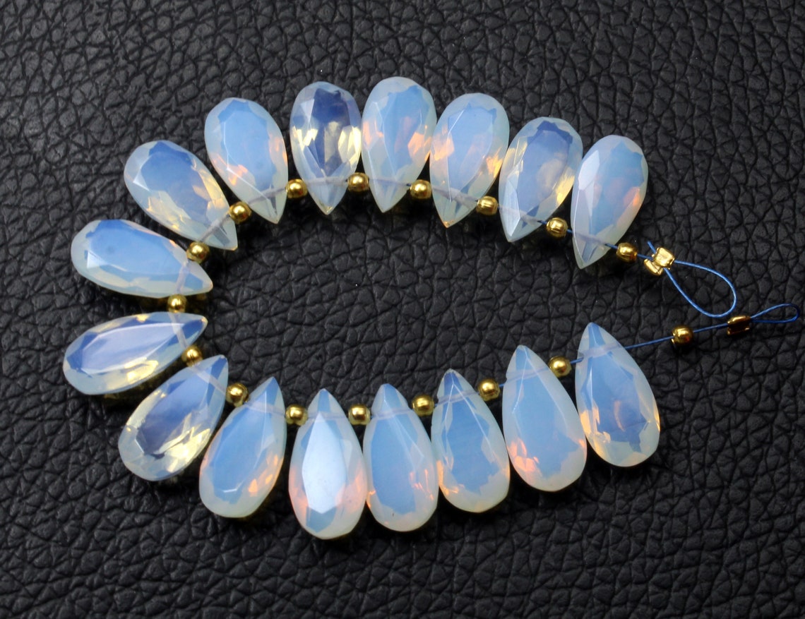 10 pieces Opalite gemstone drilled gemstone loose gemstone | Etsy