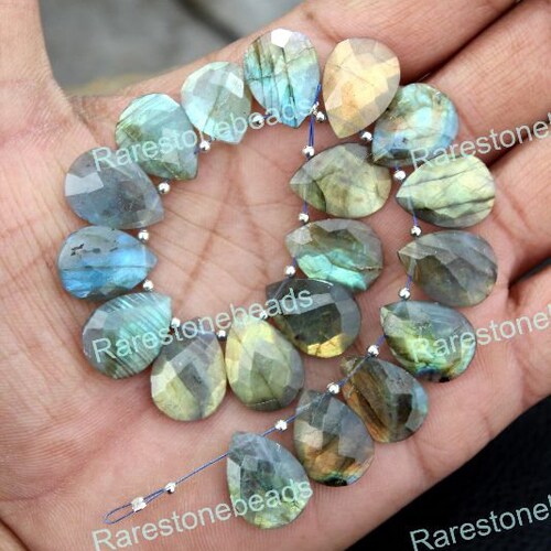 10 Pieces Natural Multi Labradorite Gemstone Drilled - Etsy