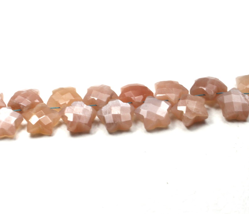 10 pieces natural peach moon stone drilled gemstone natural | Etsy