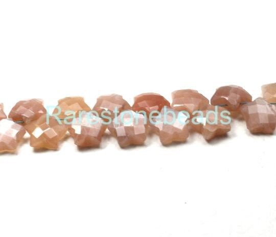 10 pieces natural peach moon stone drilled gemstone natural | Etsy