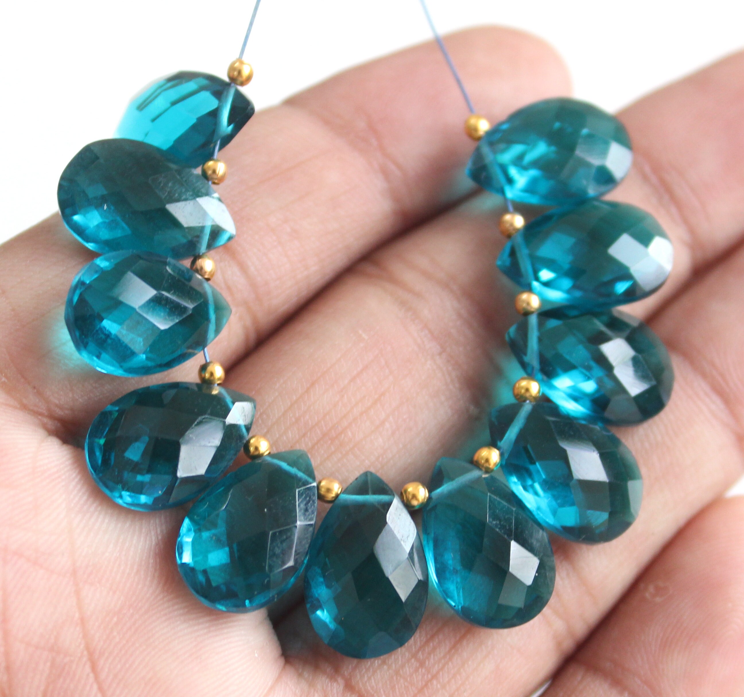 10 Pieces Neon Apatite Gemstone Pear shape Neon Apatite | Etsy