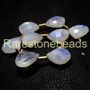 8 Pieces Natural Rainbow Moon Stone Jewelry Beads, Fancy Shape Moon ...