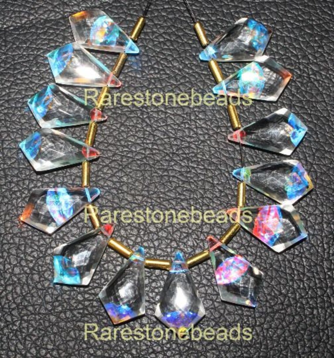 10 Piece Mystic Quartz Gemstone, Drilled Gemstone, Loose Beads Jewelry ...