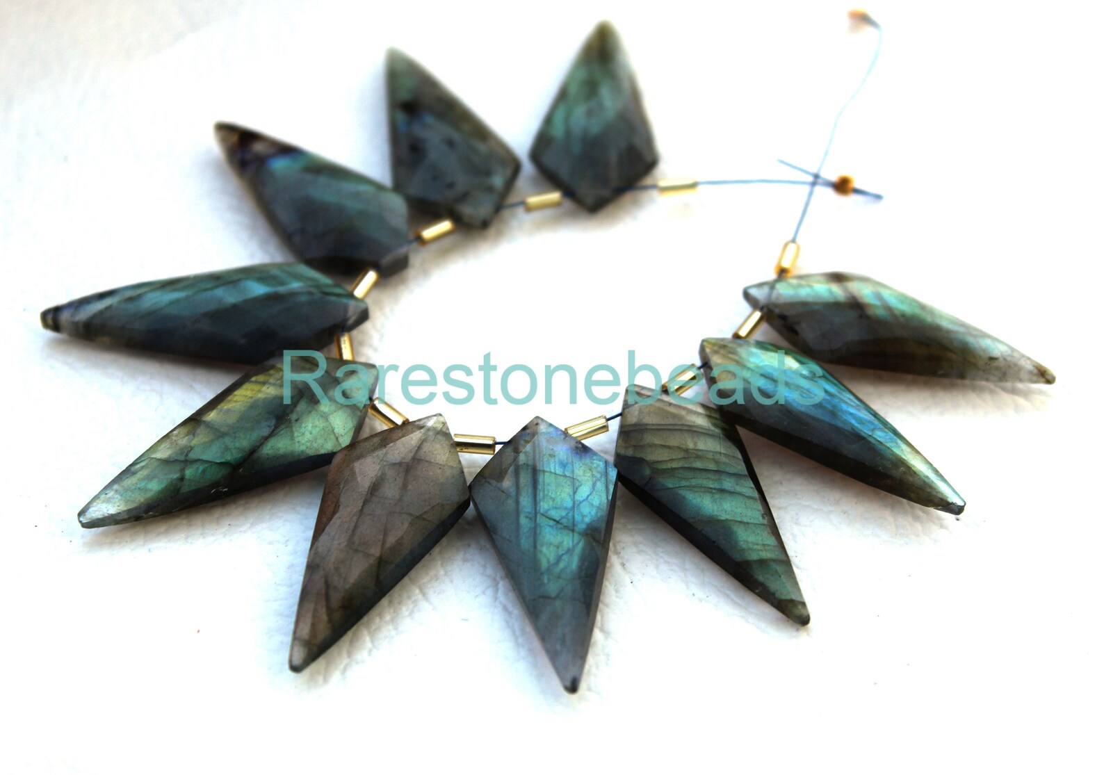 8 Pieces Natural Multi Flashy Labradorite Gemstone Drilled - Etsy