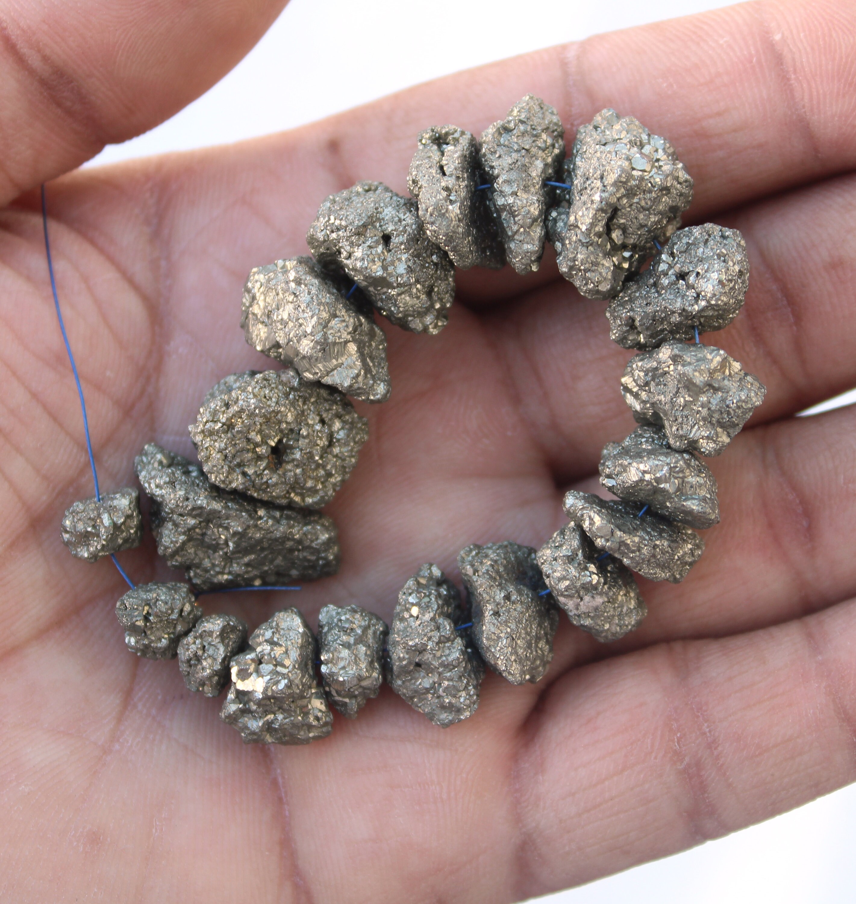 10 Pieces Natural Pyrite Raw gemstone Drilled rough natural | Etsy