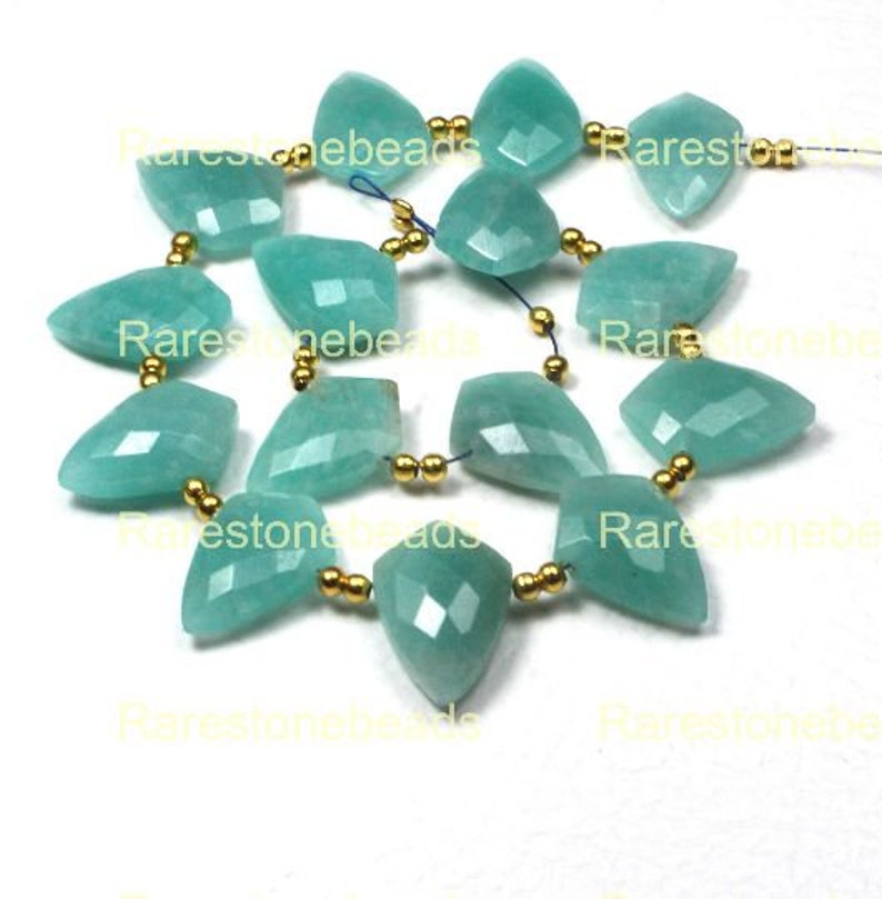 10 Pieces Natural Amazonite Gemstone, Top Quality Faceted Gemstone, Top ...