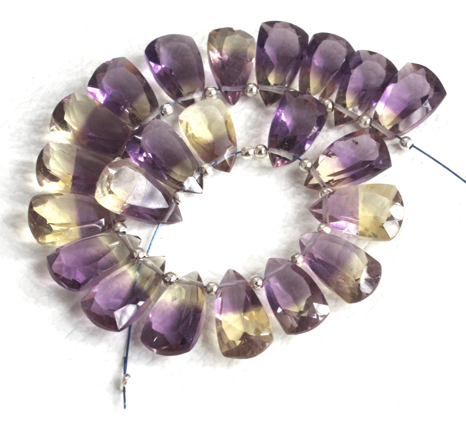 10 Pieces Ametrine quartz stone top drilled fancy shape | Etsy