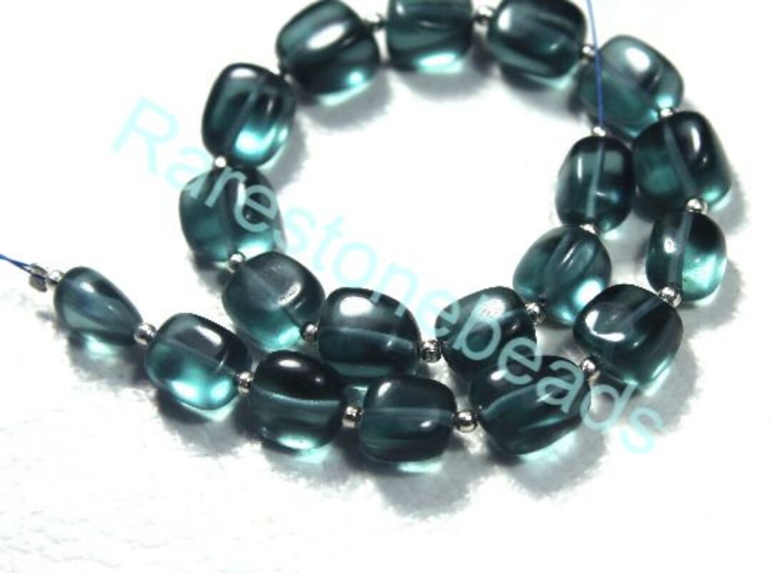 London Blue Topaz Beads, 15 Pieces, Drilled Gemstone, Blue Topaz Glass ...