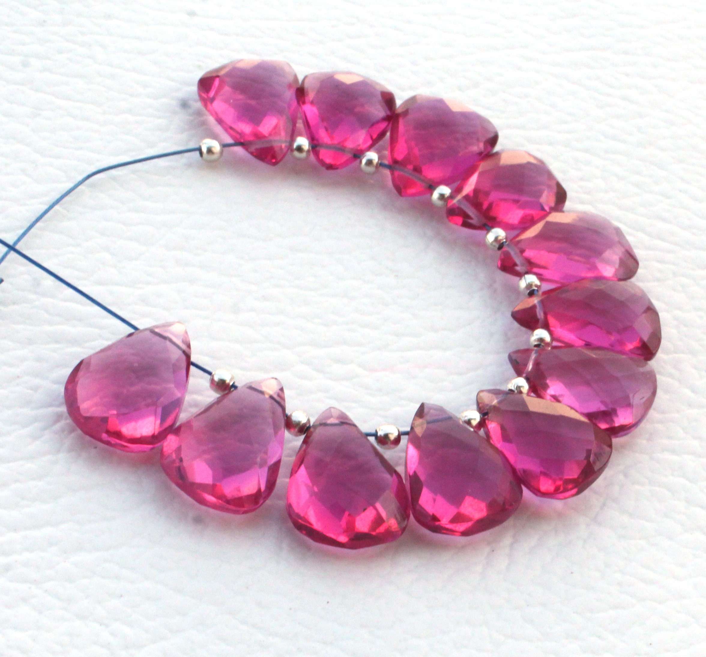 10 Pieces Ruby Lite quartz drilled gemstone Top drill stone | Etsy